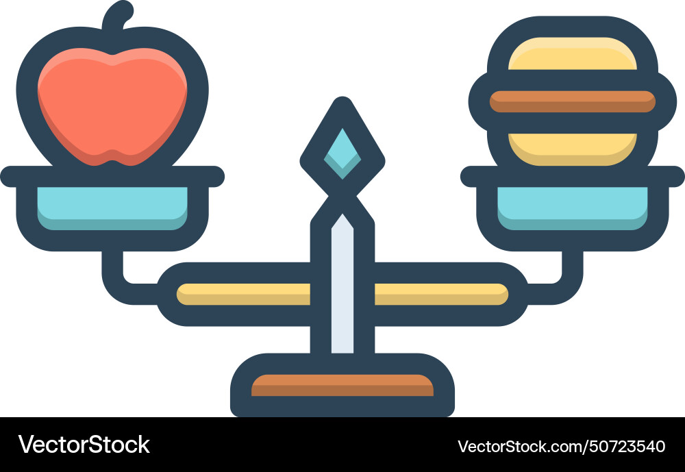 Balanced diet Royalty Free Vector Image - VectorStock