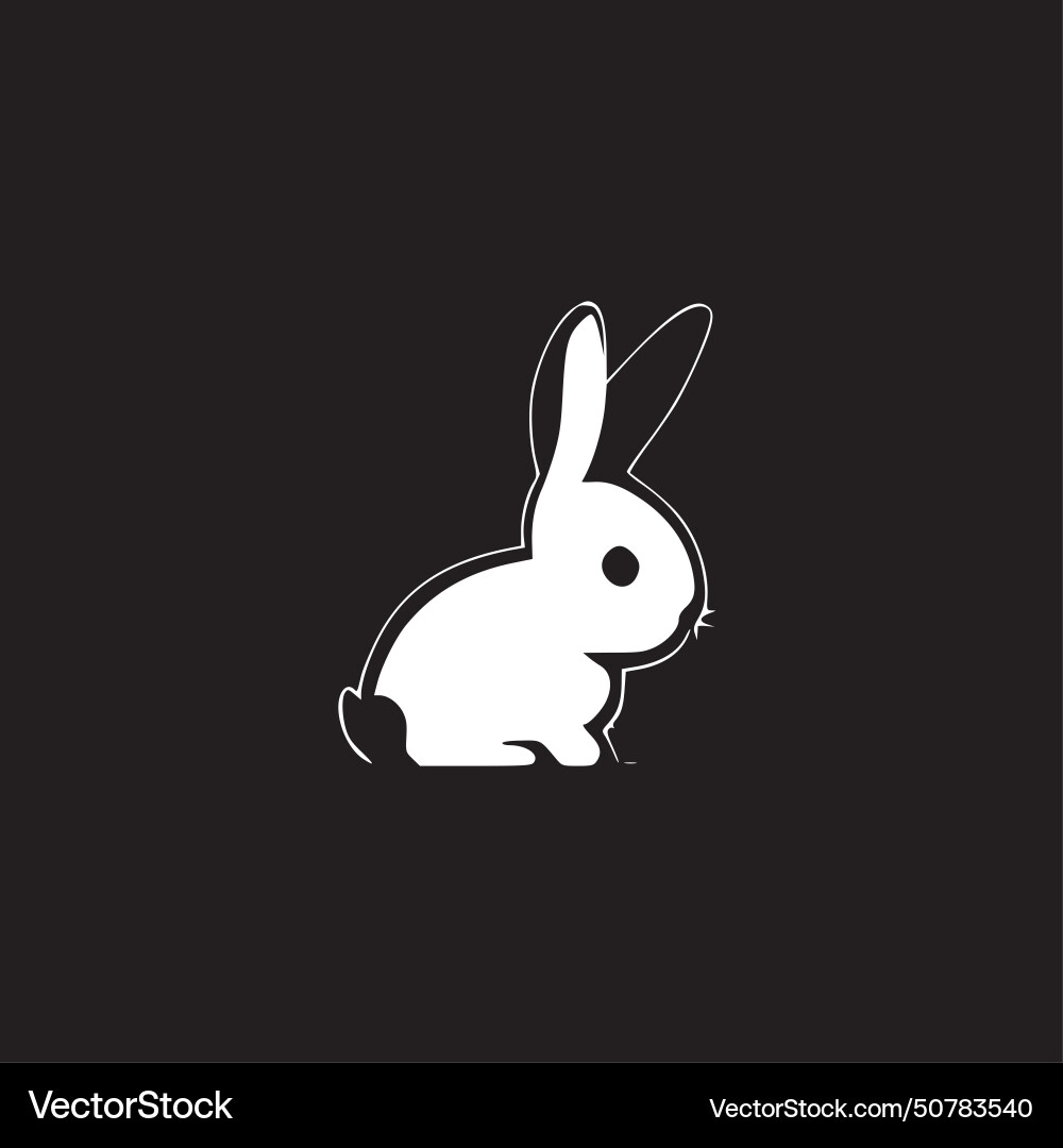 Bunny - minimalist and simple silhouette Vector Image