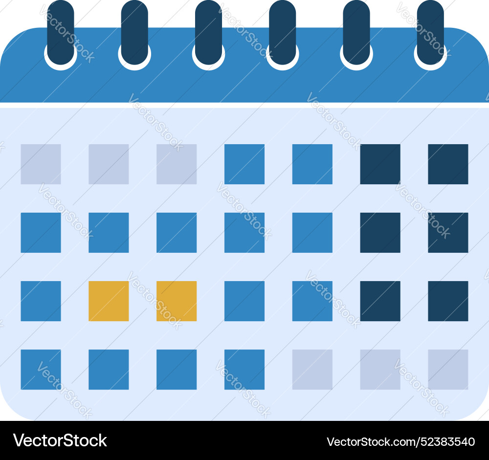 Calendar showing important appointment date Vector Image