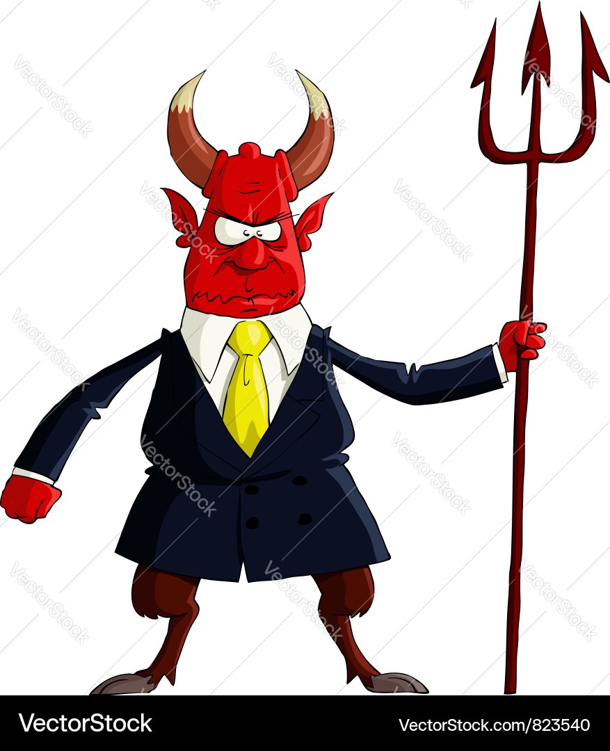 Devil boss Royalty Free Vector Image - VectorStock