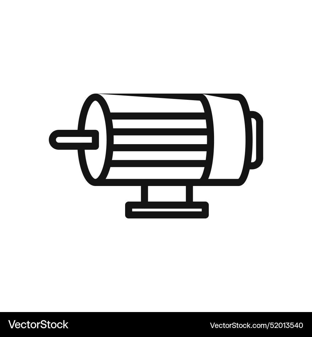 Motor icon black line art Royalty Free Vector Image
