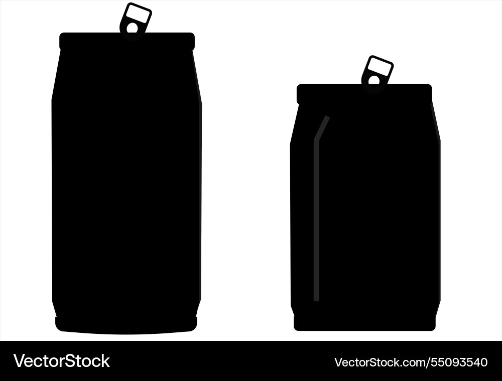 Soda can icon dented cans icons set Royalty Free Vector