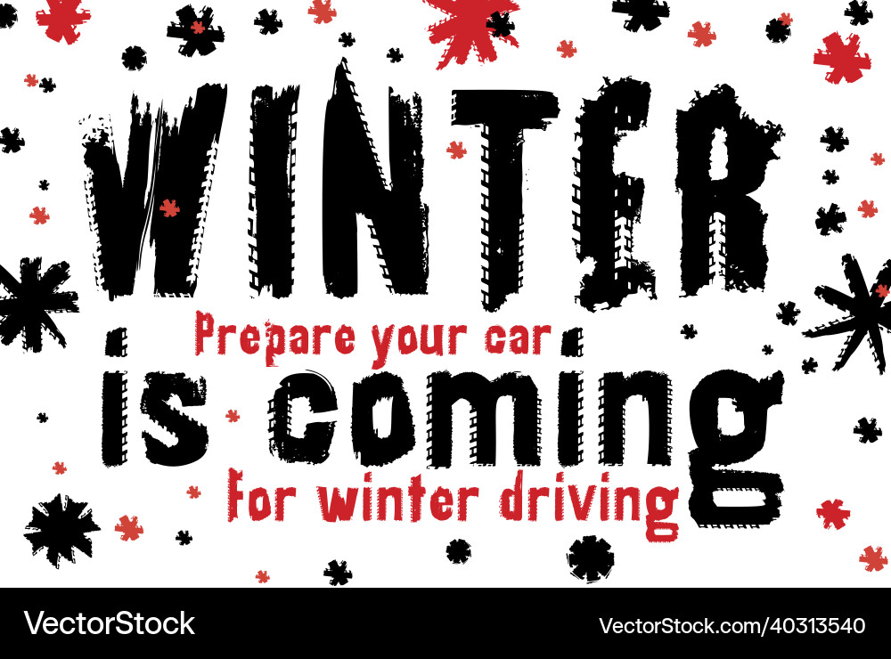 Winter Car Preparation Advertising Royalty Free Vector Image
