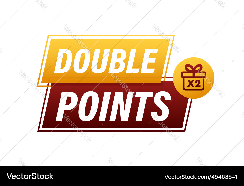 Flat icon with red double points for promotion Vector Image
