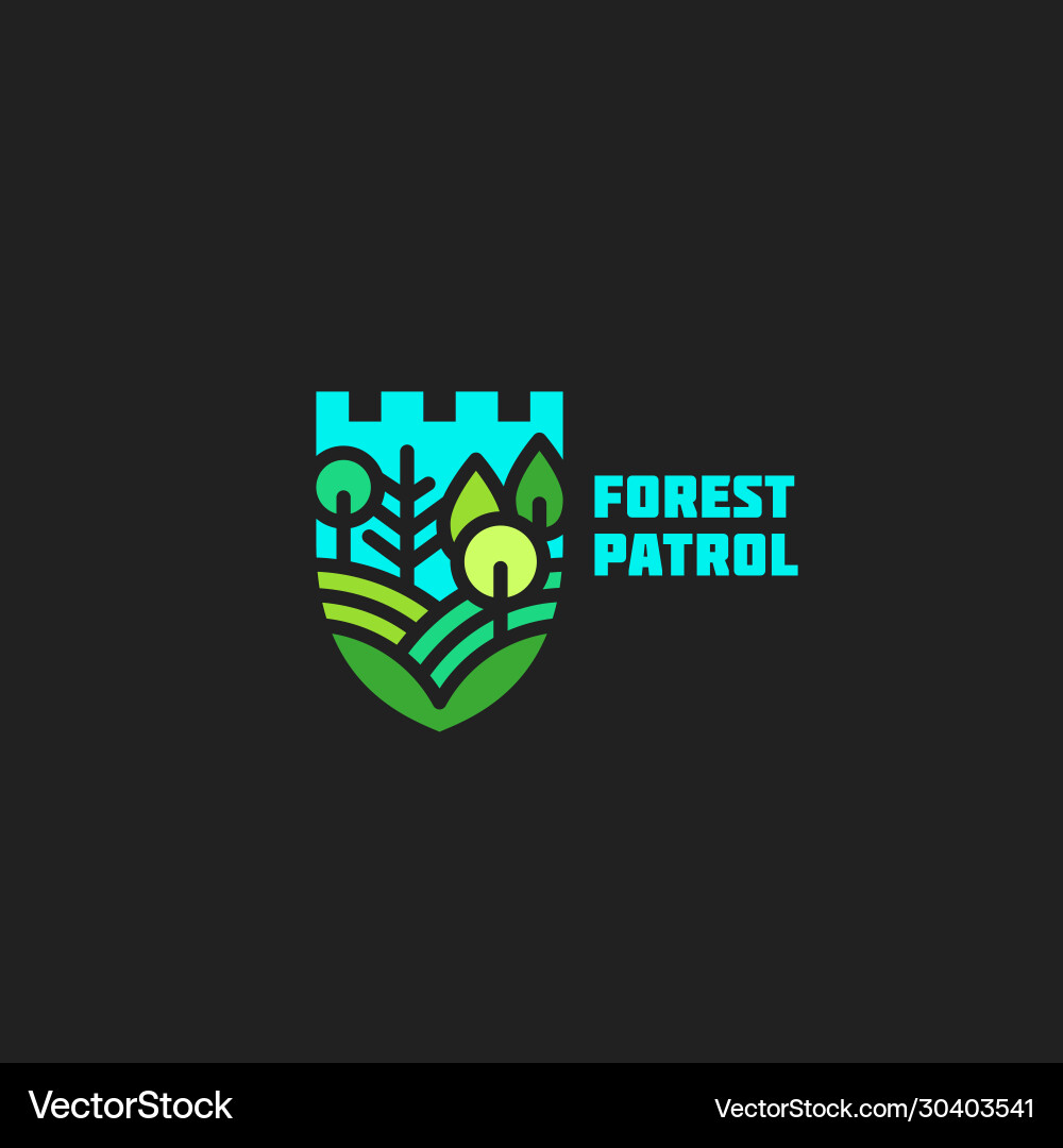Forest Guard Emblem Royalty Free Vector Image - VectorStock