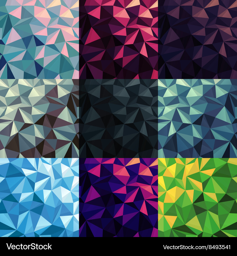 Low Poly Triangular Backgrounds Royalty Free Vector Image