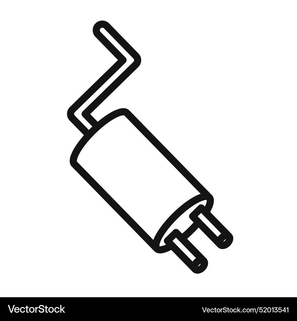Muffler icon black line art Royalty Free Vector Image