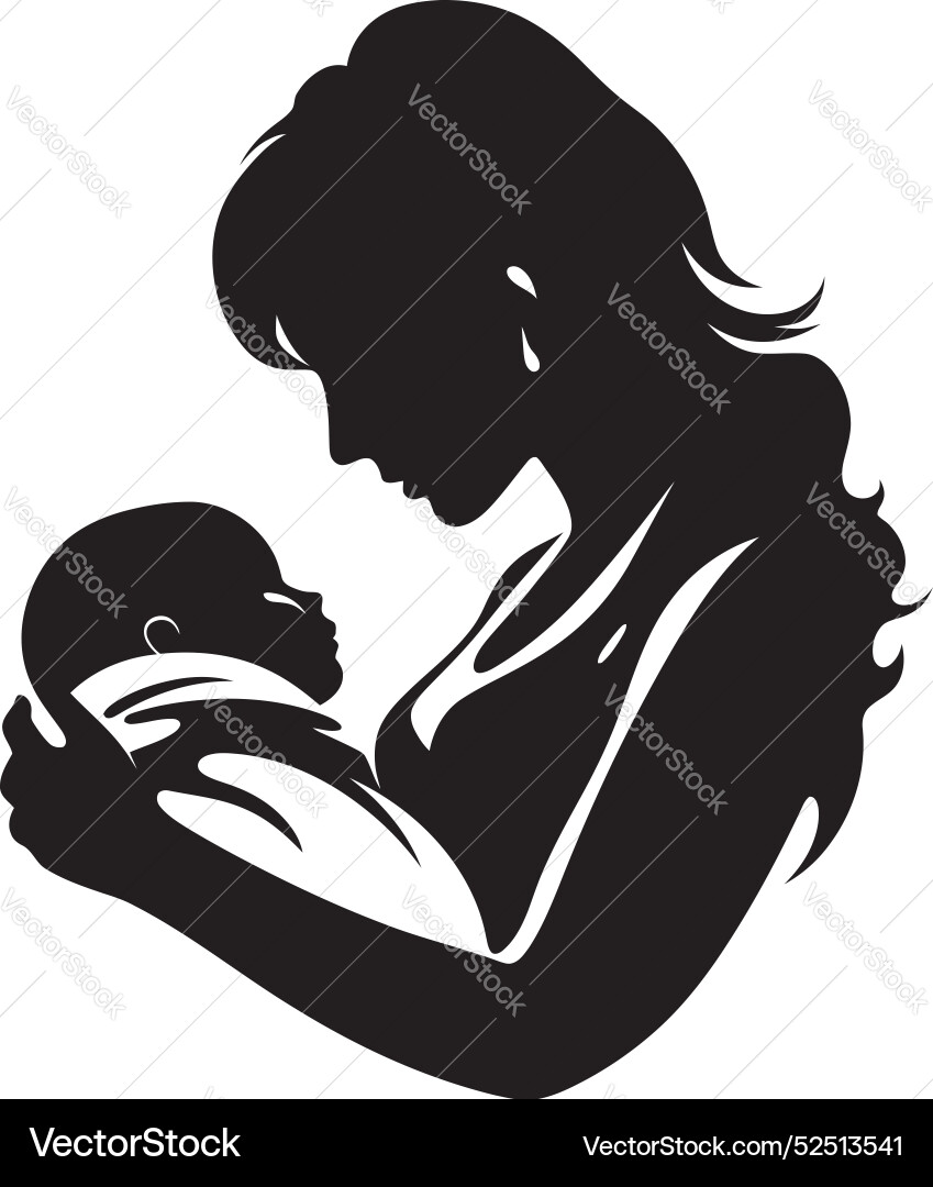 Nurturing grace emblematic design of mother Vector Image