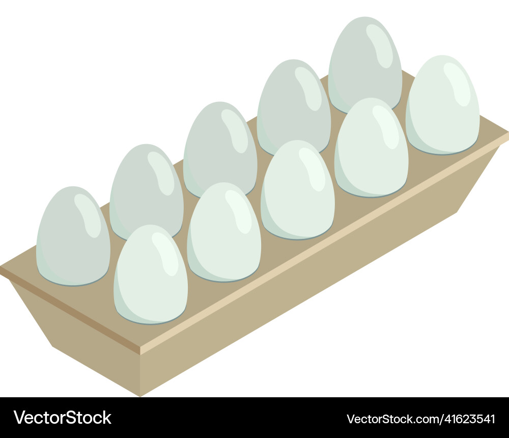 Poultry eggs pack composition Royalty Free Vector Image