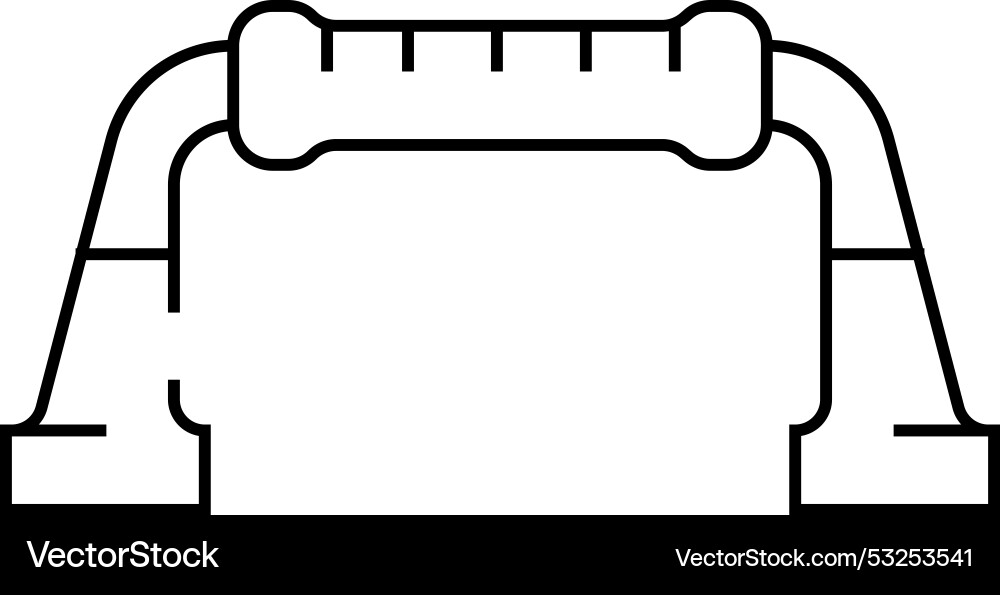 Push-ups gym equipment line icon Royalty Free Vector Image