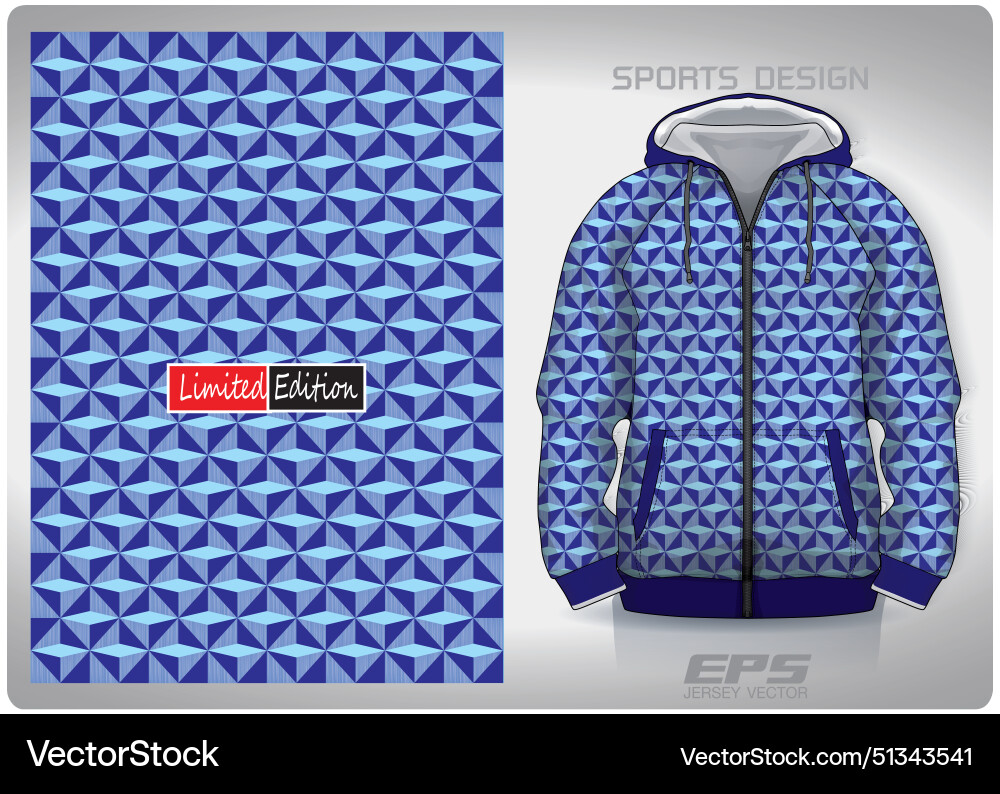 Sports shirt background imageblue diamond pattern Vector Image
