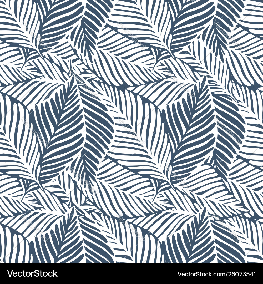 Tropical Palm Leaf Pattern Royalty Free Vector Image