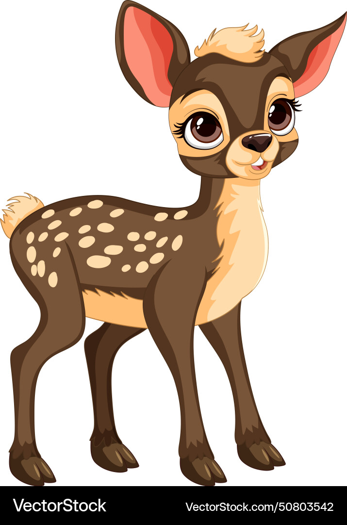 Adorable of a young deer Royalty Free Vector Image