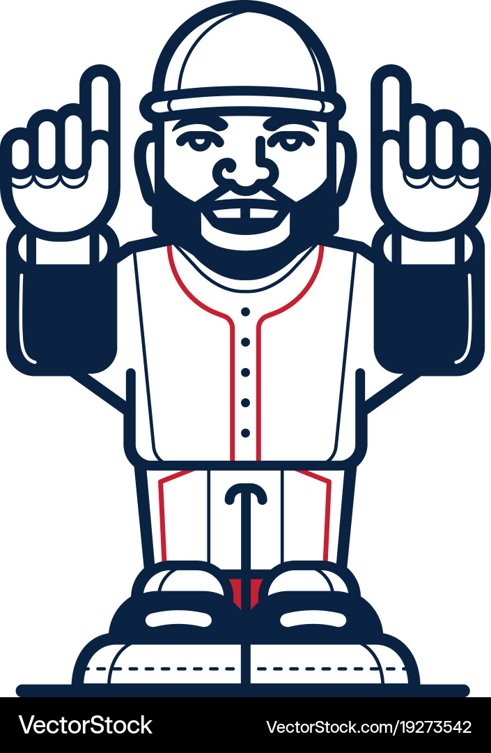 Baseball cartoon player Royalty Free Vector Image