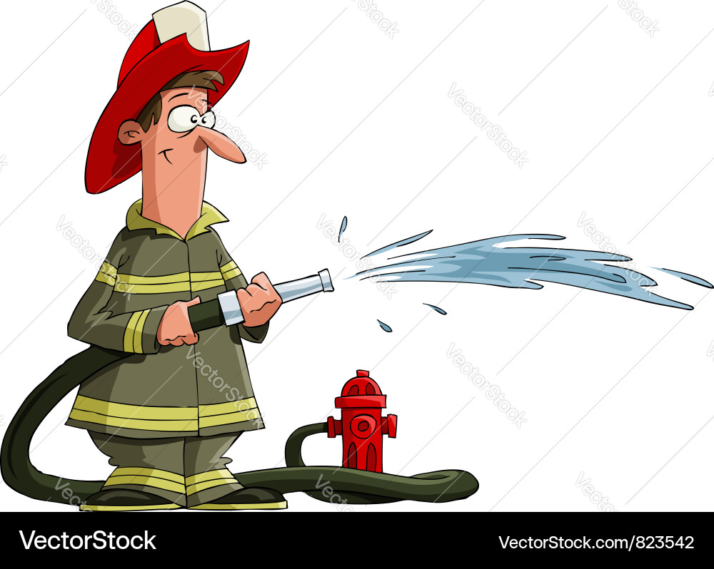 Fireman Royalty Free Vector Image - VectorStock