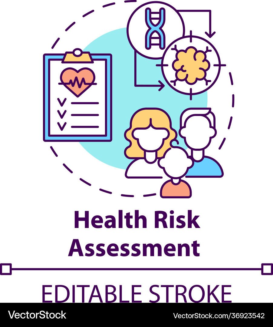 Health risk assessment concept icon Royalty Free Vector