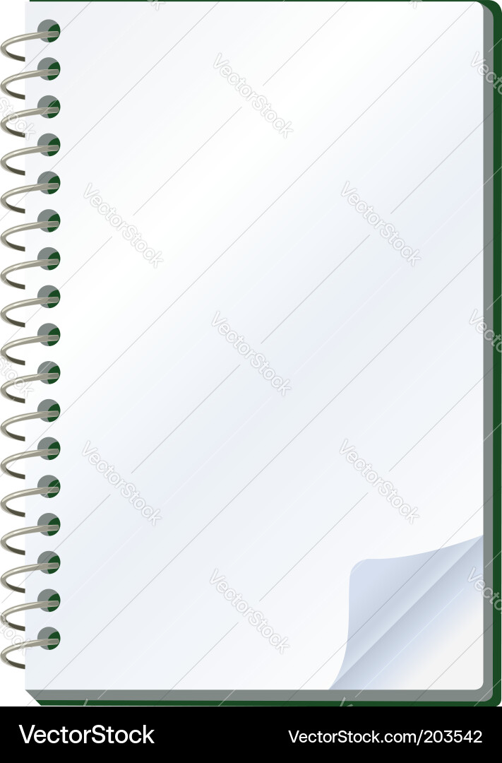 Notepad object Royalty Free Vector Image - VectorStock