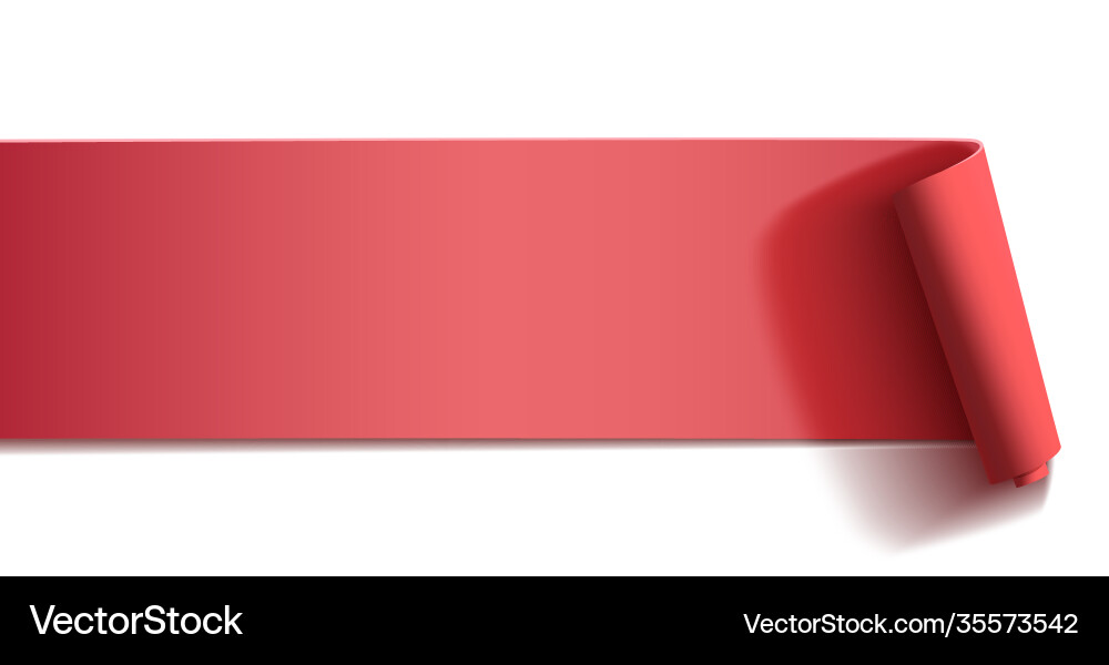 Pink horizontal banner header isolated on white Vector Image