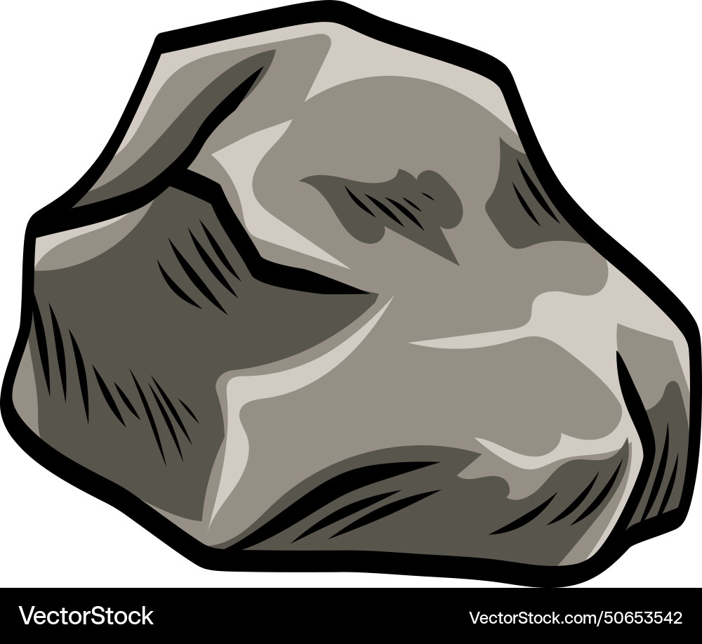 Rock stone cobblestone drawing cartoon Royalty Free Vector
