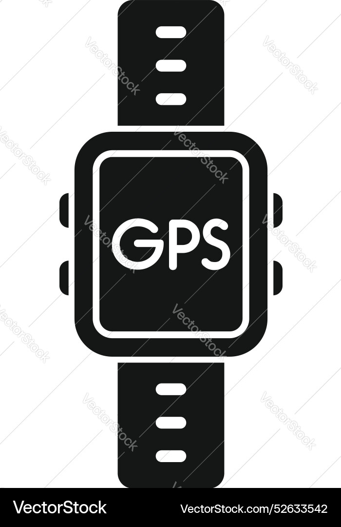 Smartwatch showing gps icon for navigation Vector Image