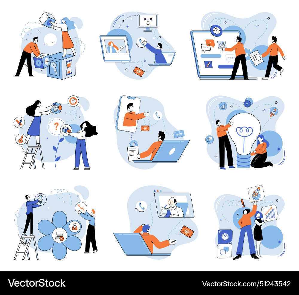 Team idea spirit fosters collaborative Royalty Free Vector