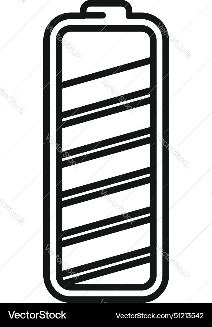 Watt charging battery icon outline gadget Vector Image