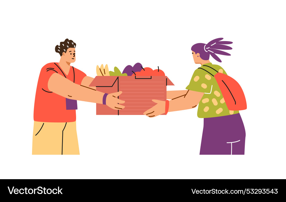 A guy sharing box Royalty Free Vector Image - VectorStock