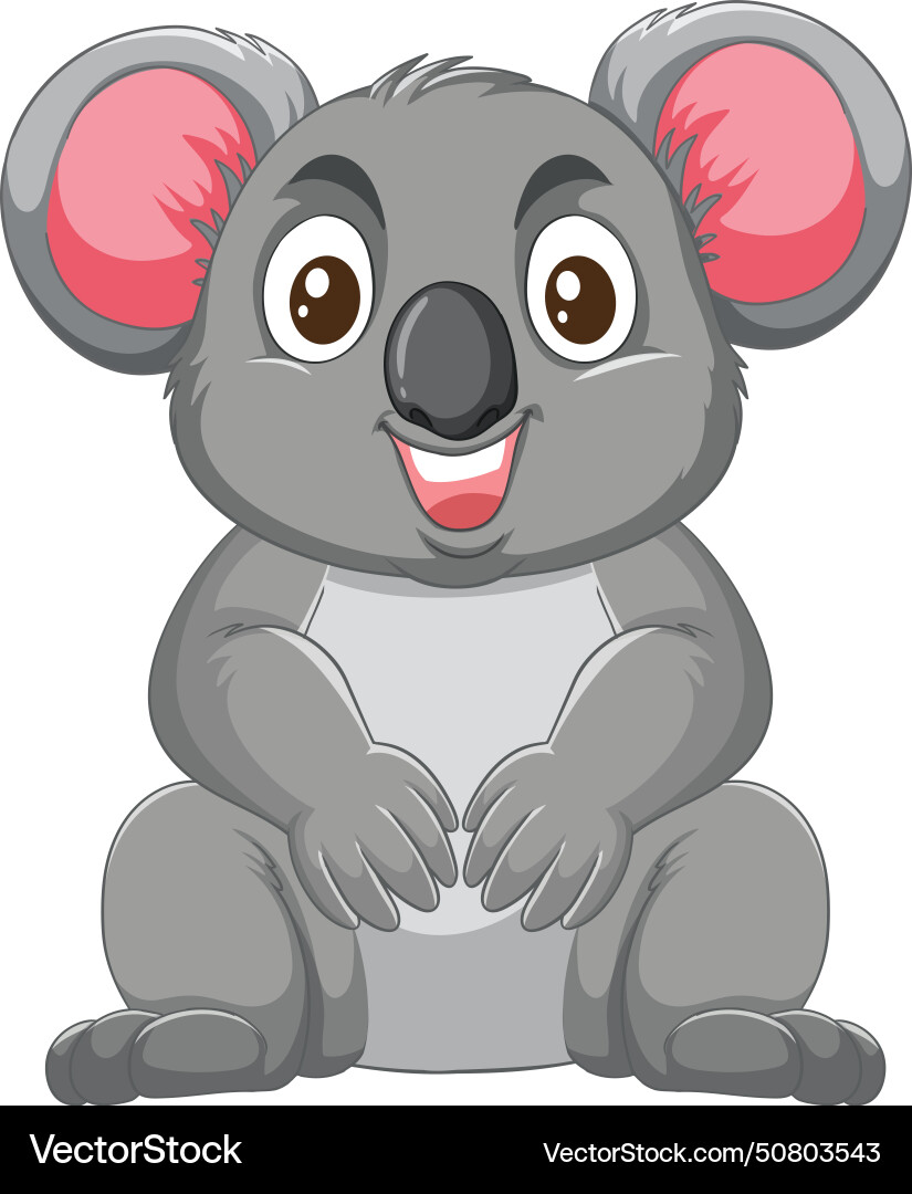 Adorable of a smiling koala Royalty Free Vector Image