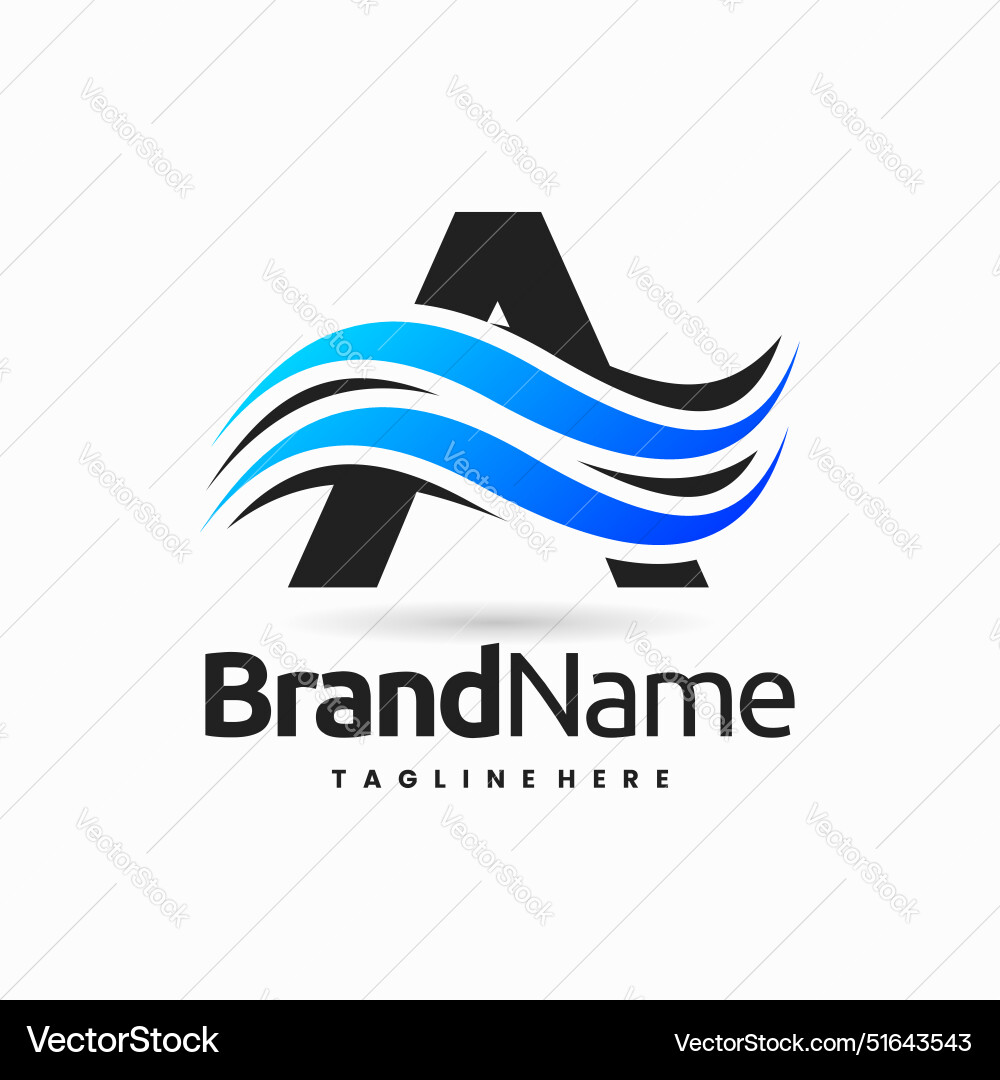 Air logo letter r combination concept air flow Vector Image