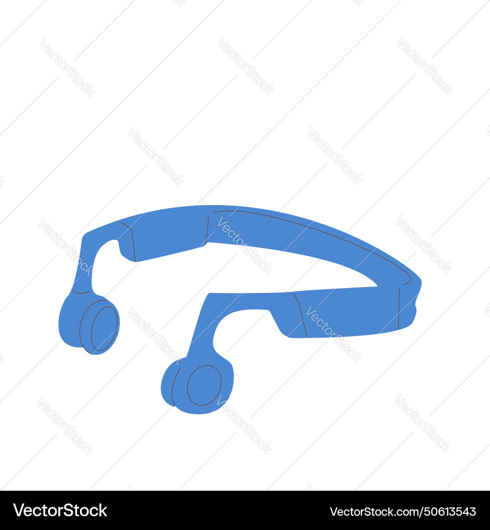 Bone conduction headphones isolated on white Vector Image