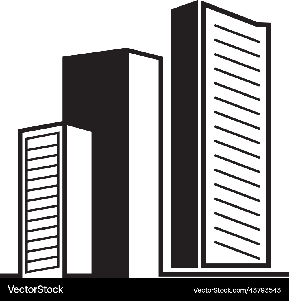 Building line art icon design template Royalty Free Vector