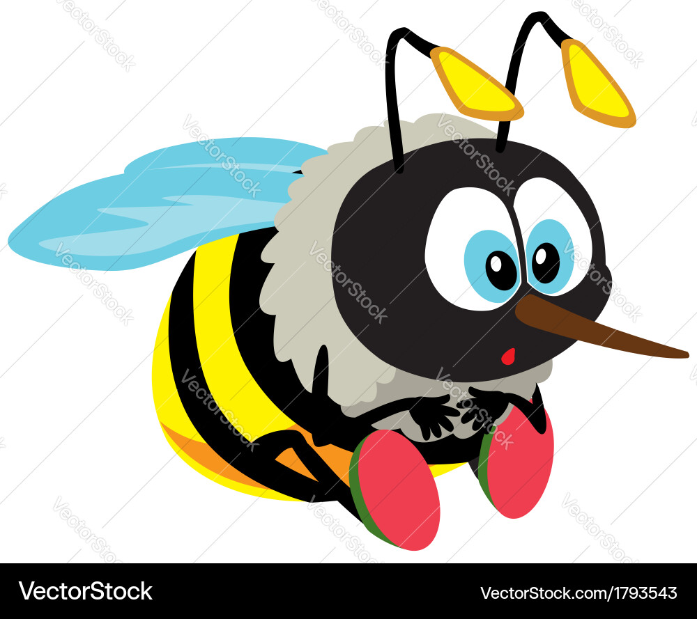 Cartoon bee Royalty Free Vector Image - VectorStock