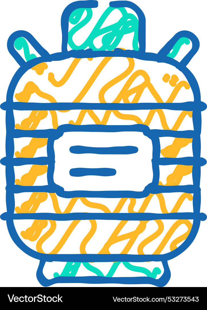 Dewar vessel laboratory tool icon doodle Vector Image