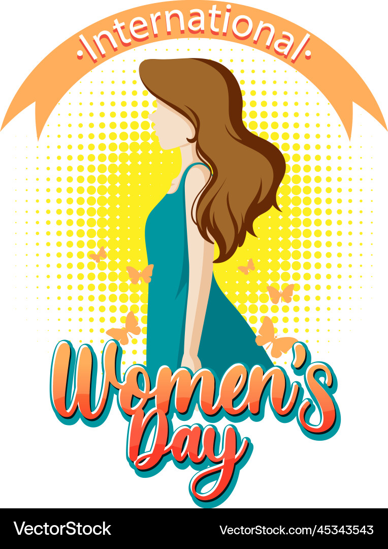 International women day logo Royalty Free Vector Image