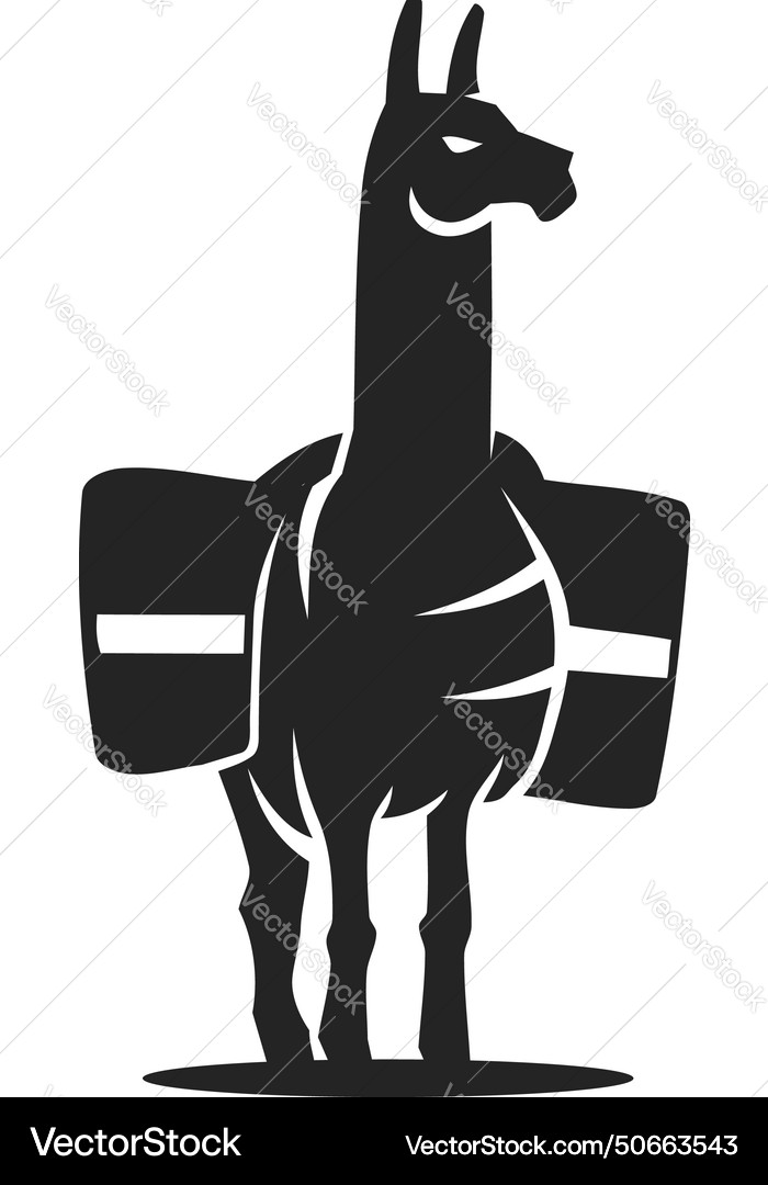 Llama logo template isolated brand identity icon Vector Image