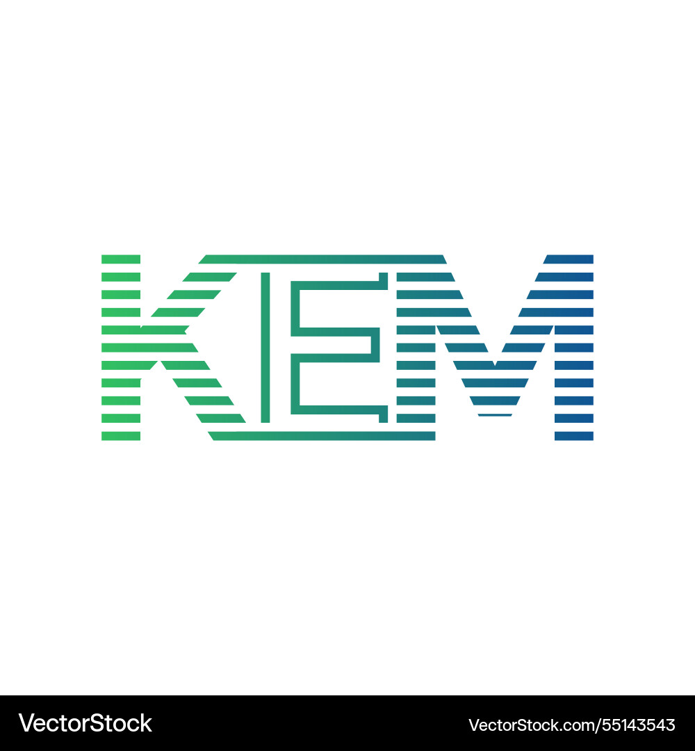 Modern kem logo design letter minimalist Vector Image
