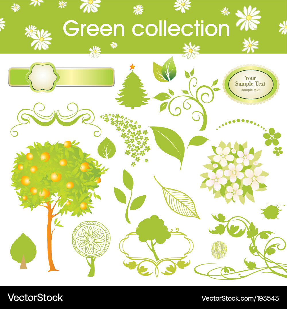 Nature collection Royalty Free Vector Image - VectorStock