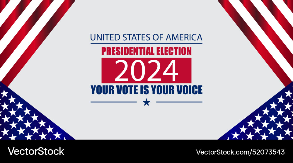 Presidential showdown predictions for the 2024 Vector Image