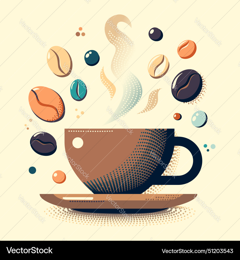Retro coffee poster Royalty Free Vector Image - VectorStock