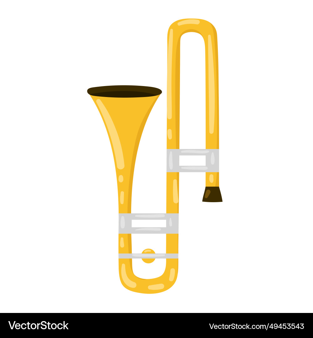 Trombone musical instrument Royalty Free Vector Image