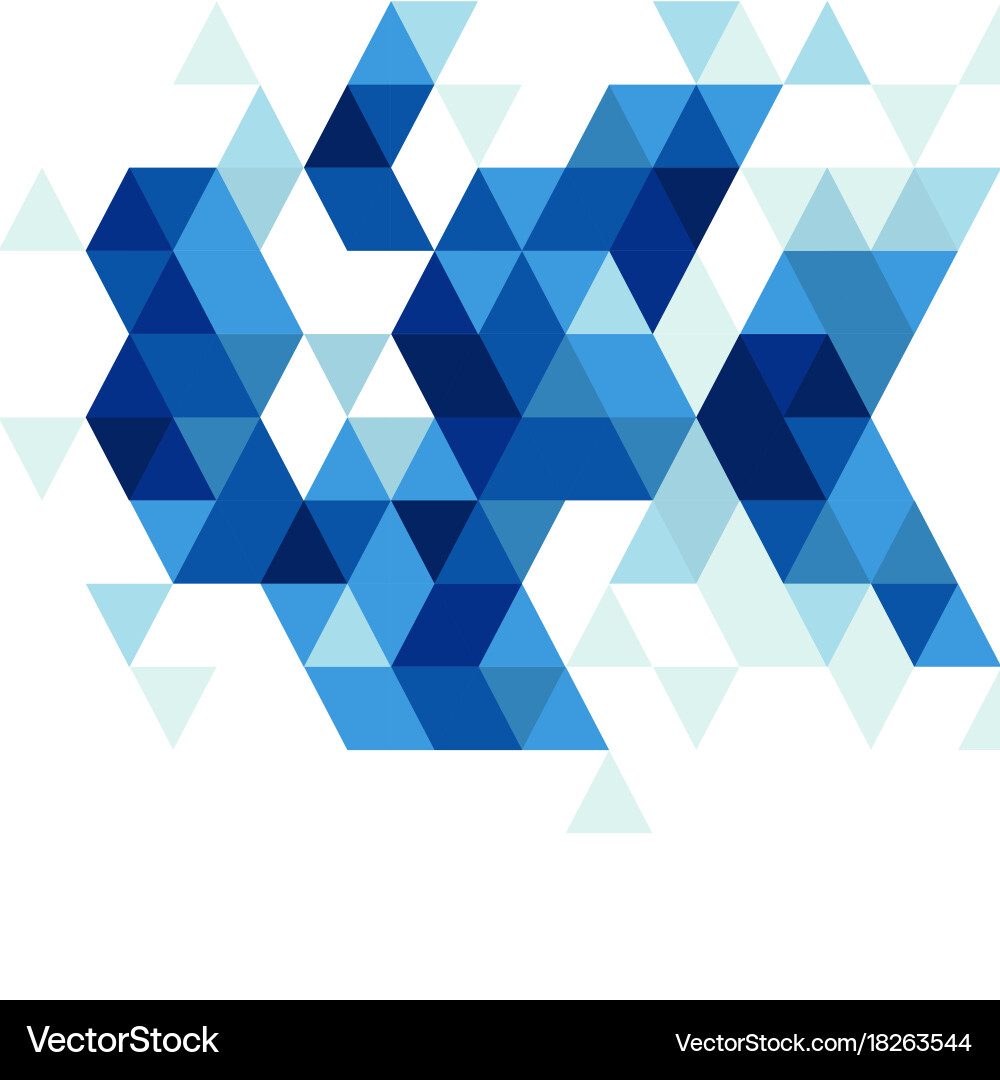Abstract blue triangle modern template Royalty Free Vector