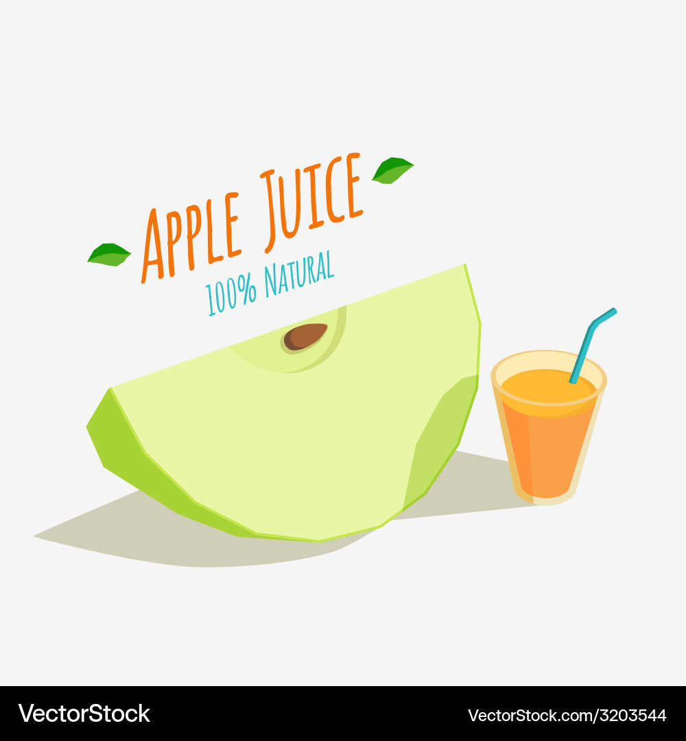 Apple juice Royalty Free Vector Image - VectorStock