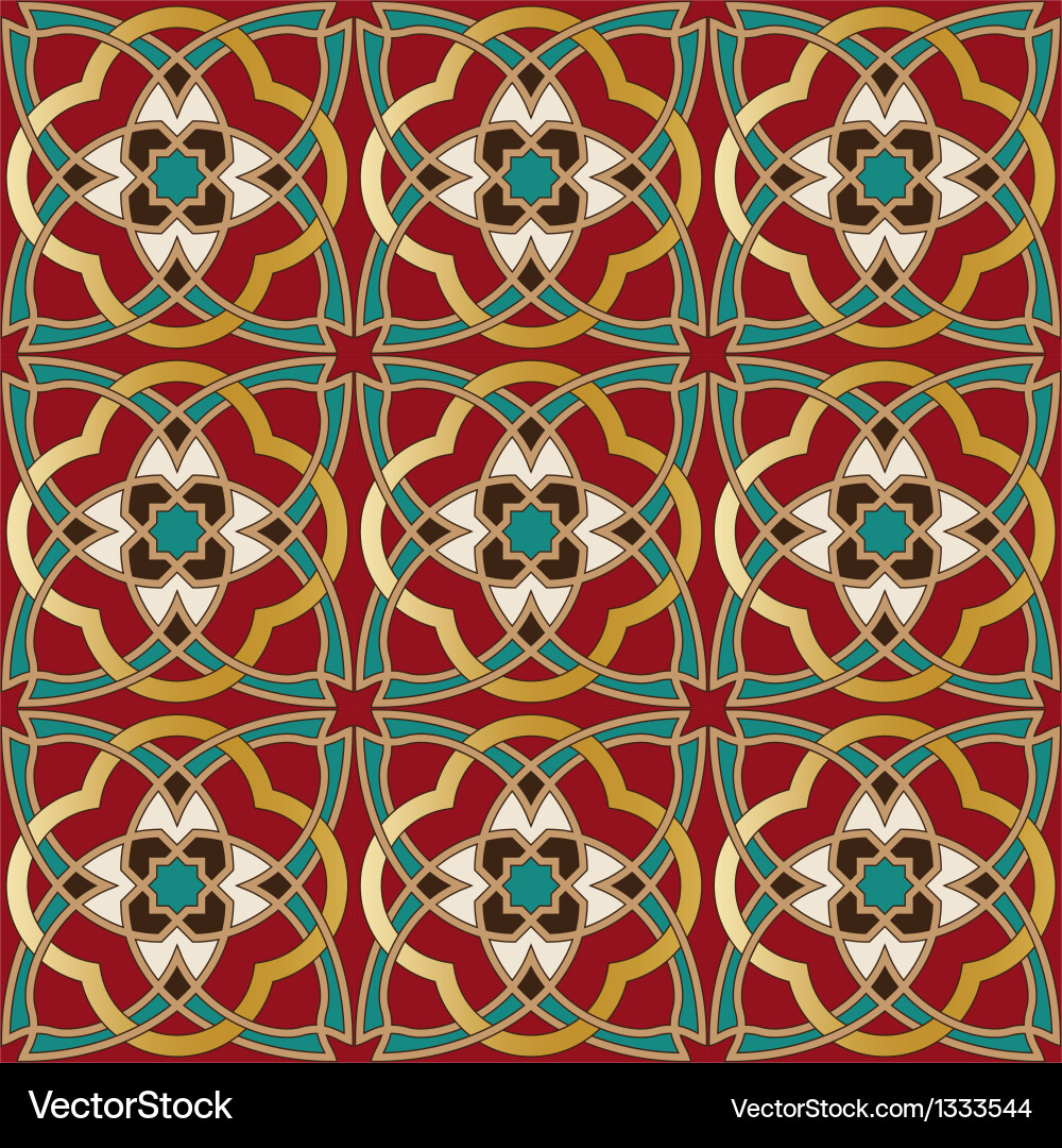 Arabic seamless pattern in editable file Vector Image