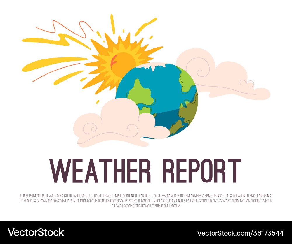 Banner weather report concept Royalty Free Vector Image