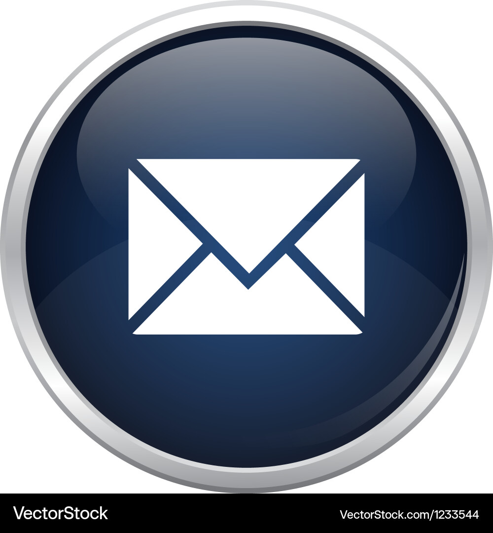 Blue mail icon Royalty Free Vector Image - VectorStock