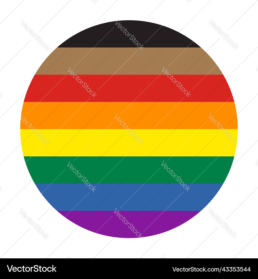Circle rainbow icon new pride flag with blanck Vector Image