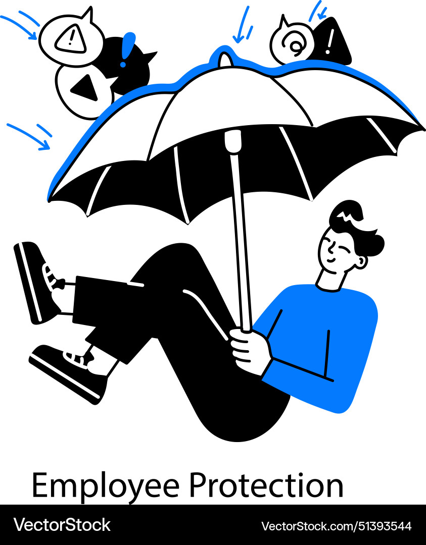 Employee protection Royalty Free Vector Image - VectorStock