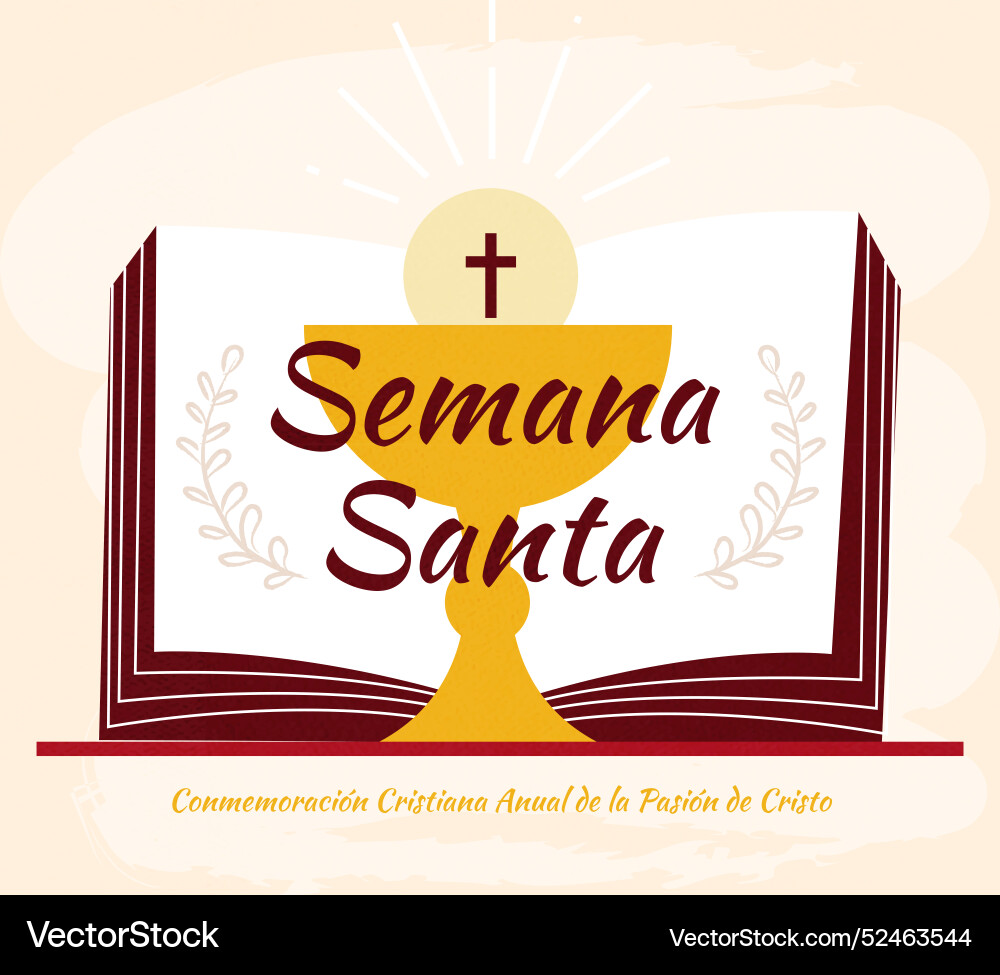 Hand drawn design holy week Royalty Free Vector Image