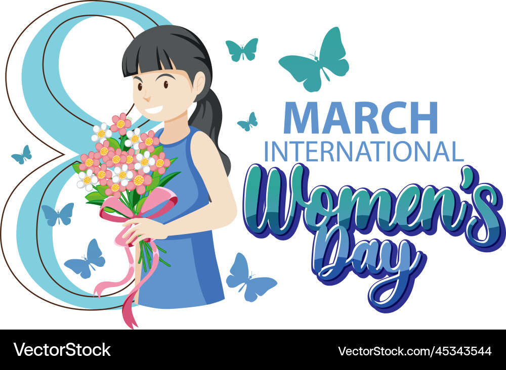 International women day logo Royalty Free Vector Image