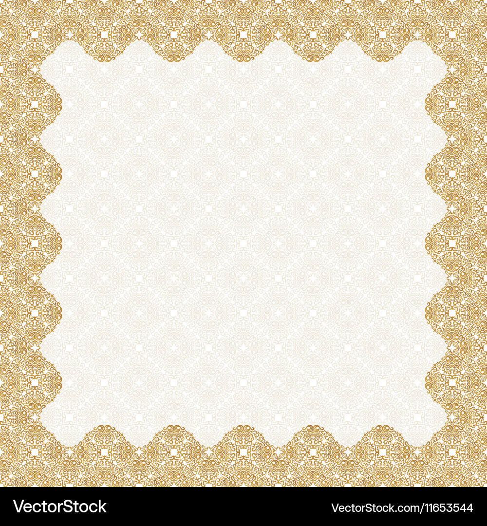 Islamic border frame ornate in eastern Royalty Free Vector